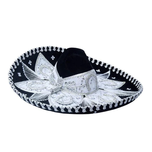Sombrero Charro Azul con Blanco | Estilo Mexicano Artesanal – El Charro ...